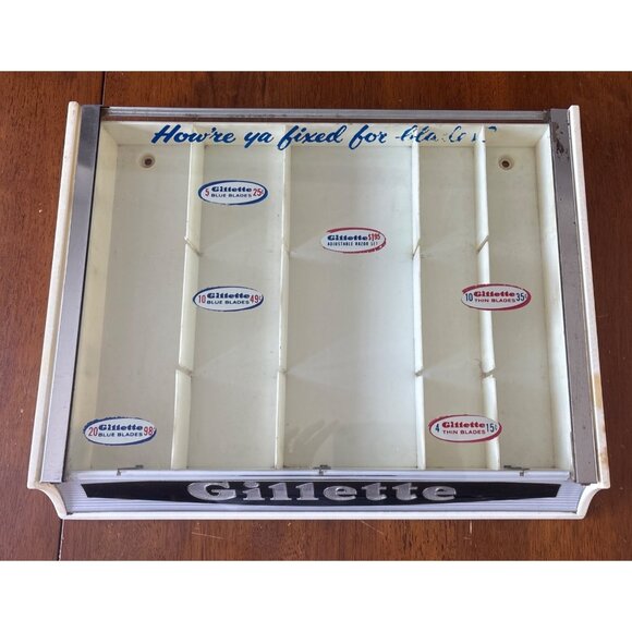 Gillette | Grooming | Vintage Gillette Razors Retail Display Cabinet ...